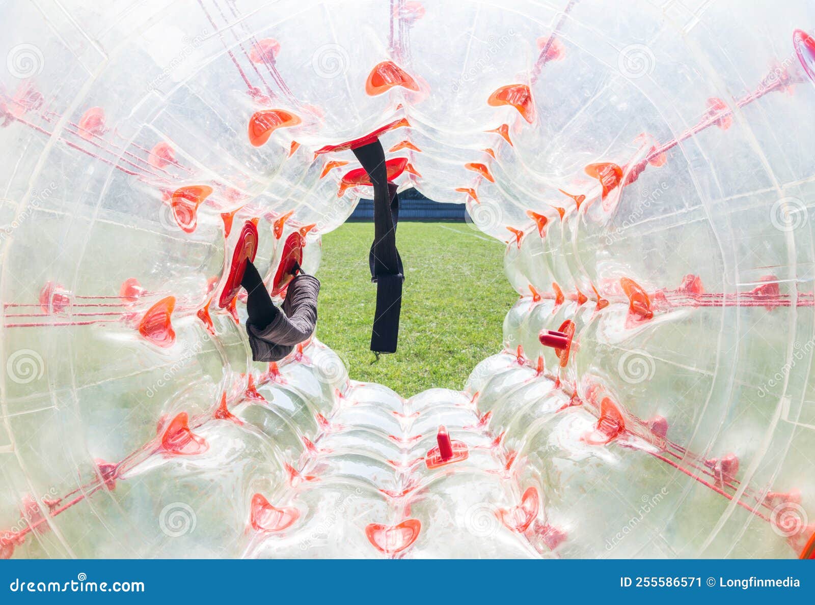 Inside Bumper Bubble Ball or Human Hamster. Stock Image - Image of ...