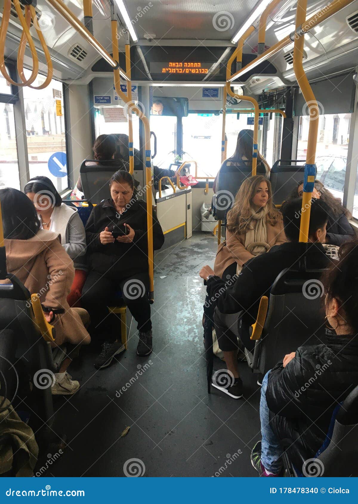 Inside a Bus in Jerusalem, Israel Editorial Image - Image of jerusalem ...