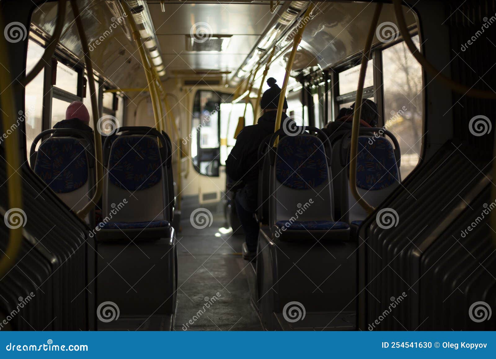 Inside Bus. People Go in Transport Stock Photo - Image of inside ...