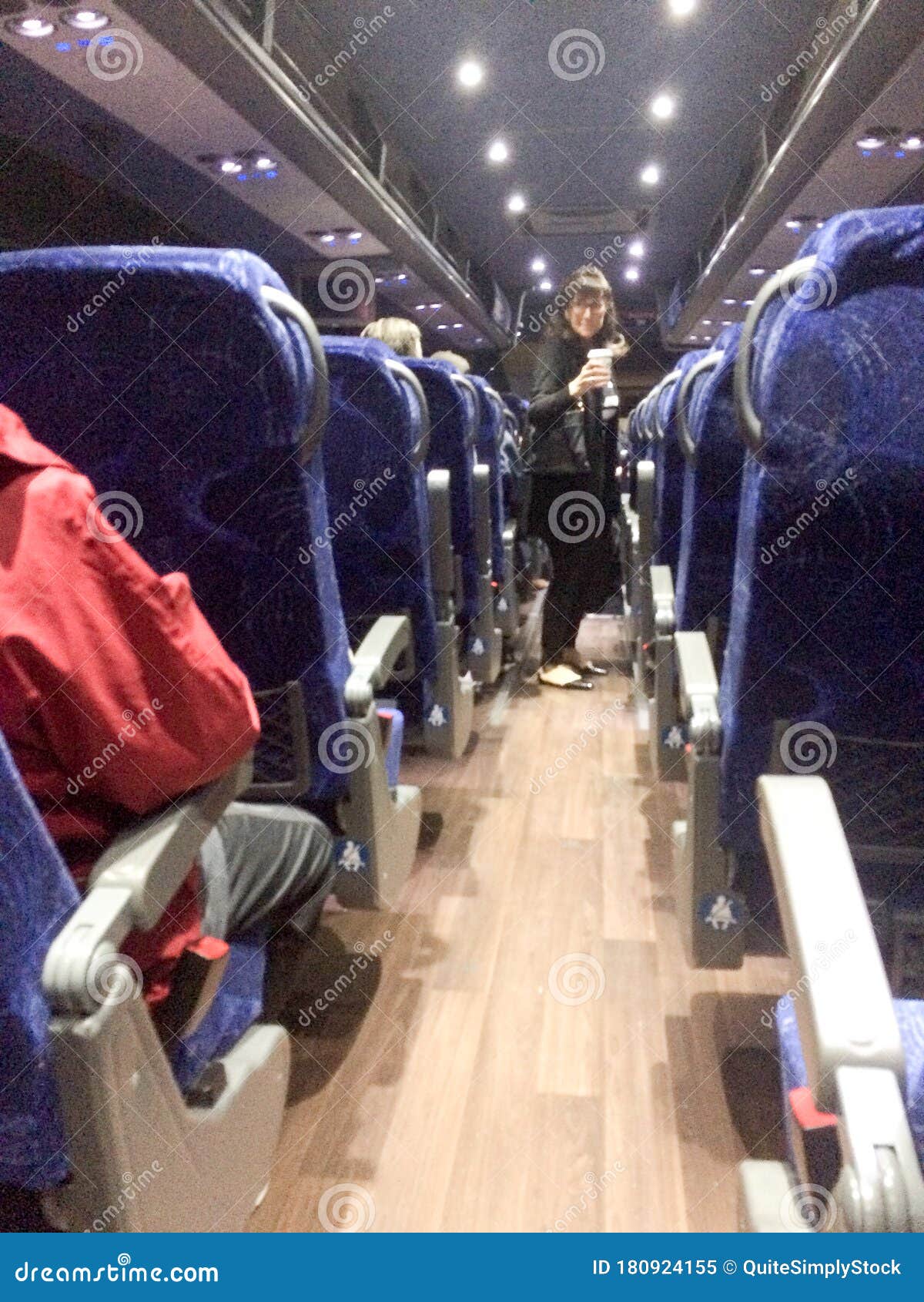 Inside bus with seats editorial image. Image of airport - 180924155
