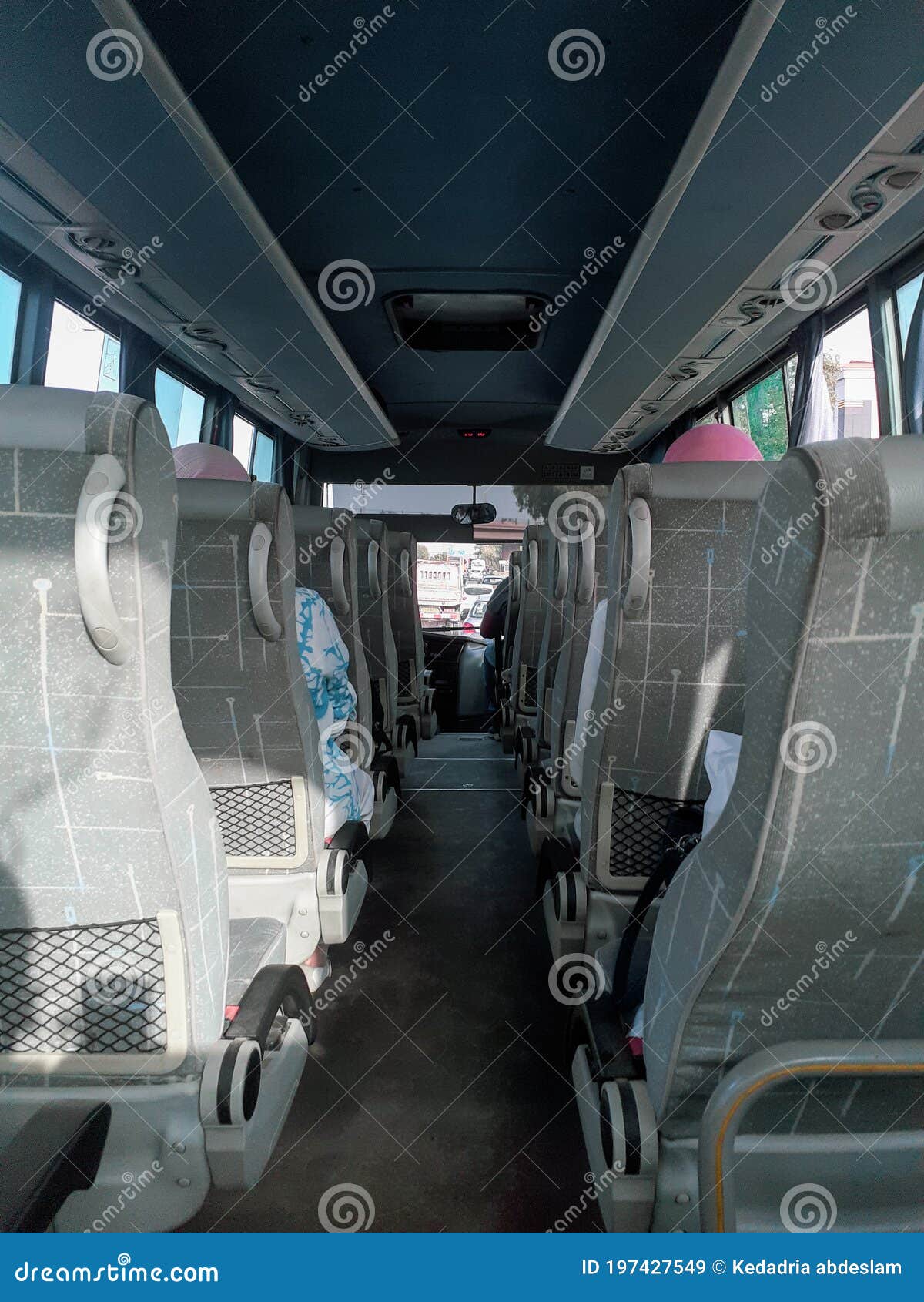Inside a bus trip view stock image. Image of transport - 197427549