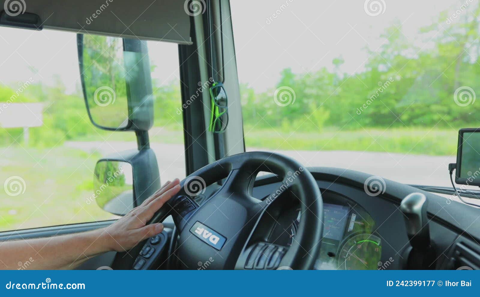 Trucker Inside the Cab of the Truck. Inside the Cab of the Truck. Truck ...