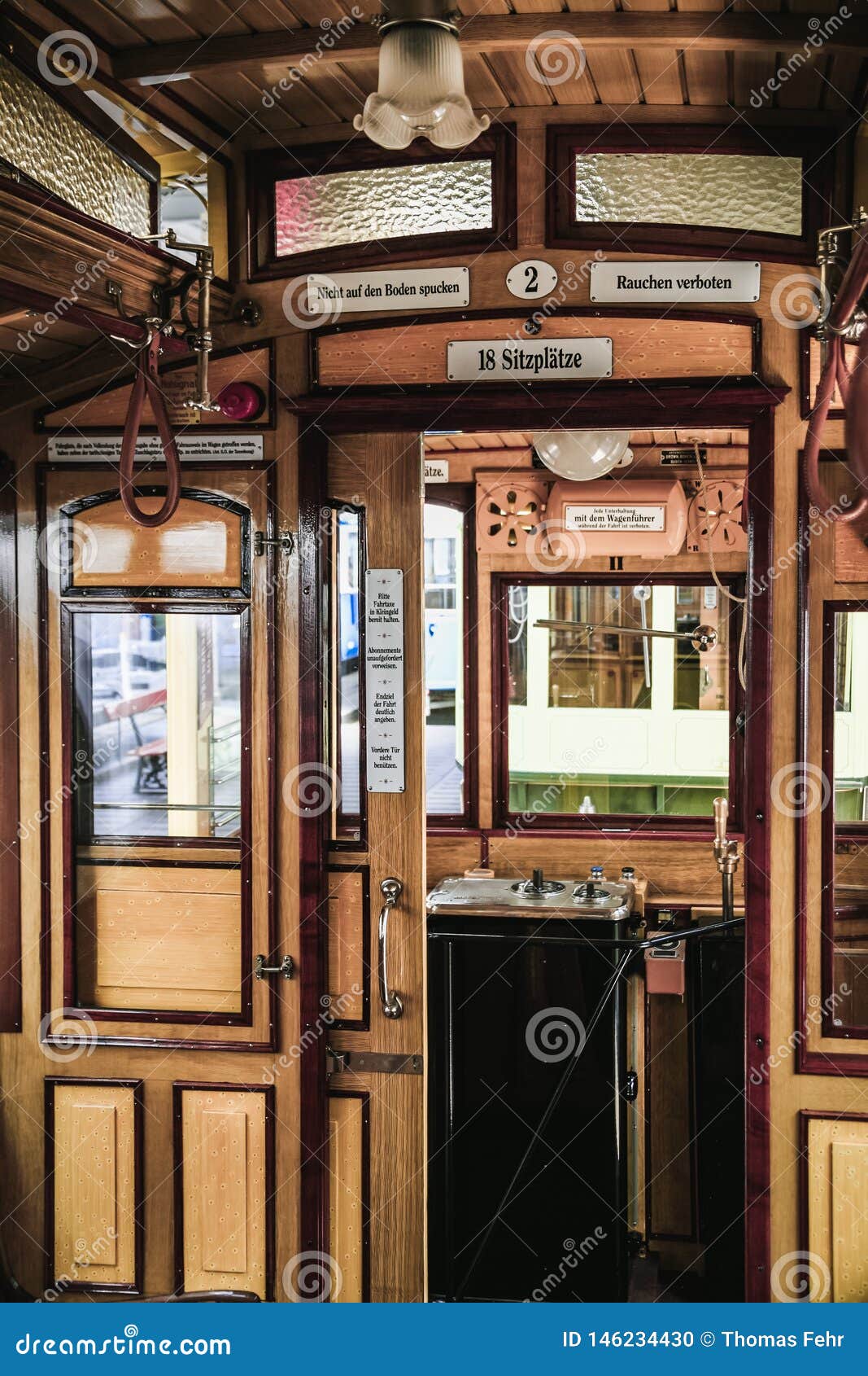 Inside a old tram stock photo. Image of classic, transport - 146234430