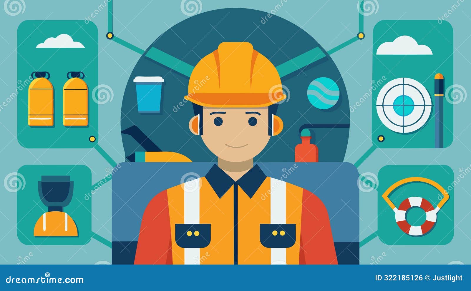 Inside the Cabin the Operator is Surrounded by Various Safety Gear ...