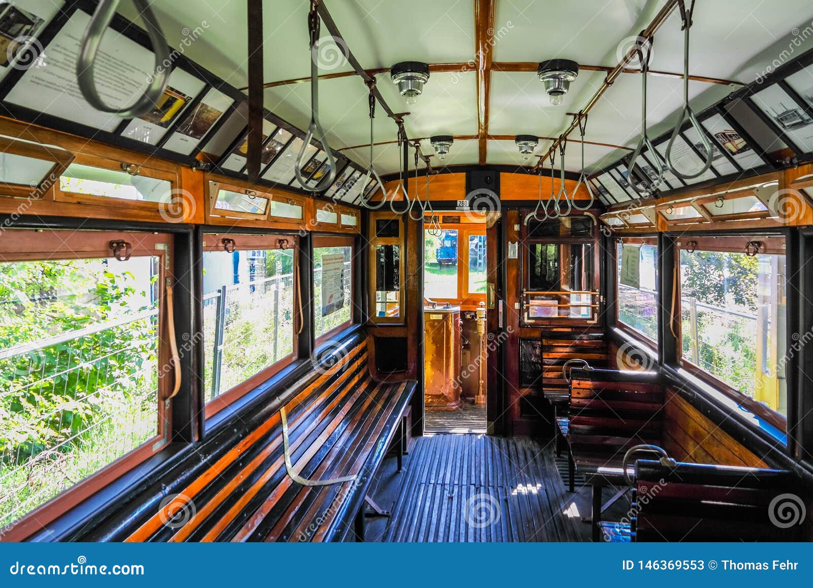 Inside the Cabine of an Old Tram Stock Image - Image of night, carriage ...