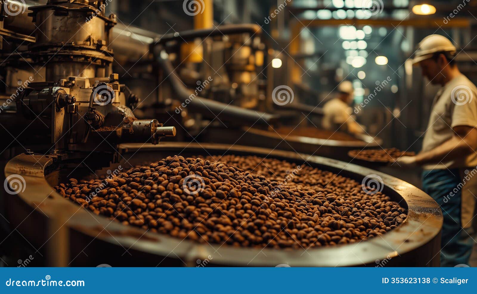 Inside a Cacao Processing Plant: Workers Sorting Cocoa Beans for ...