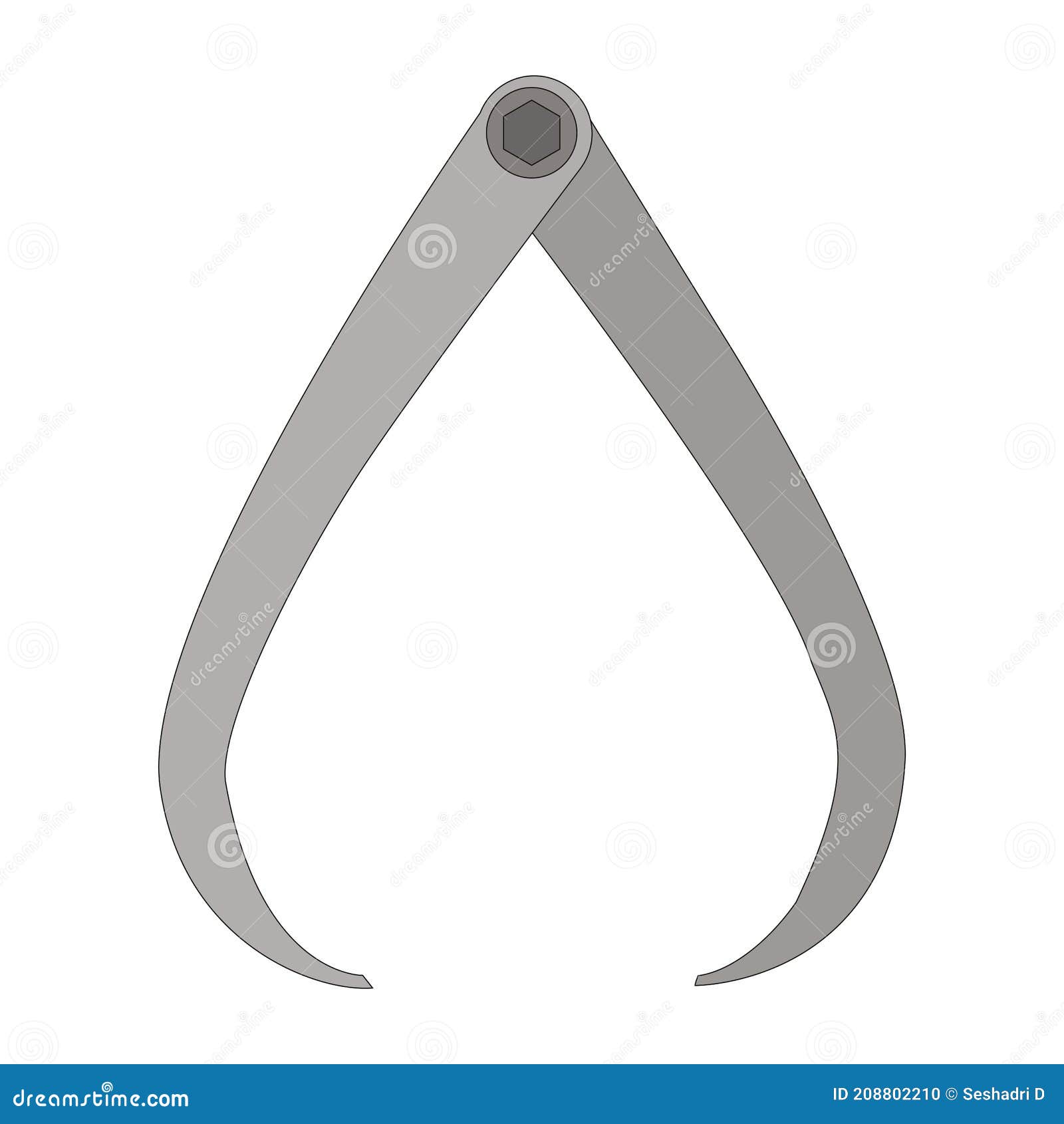 Inside caliper stock vector. Illustration of inside - 208802210