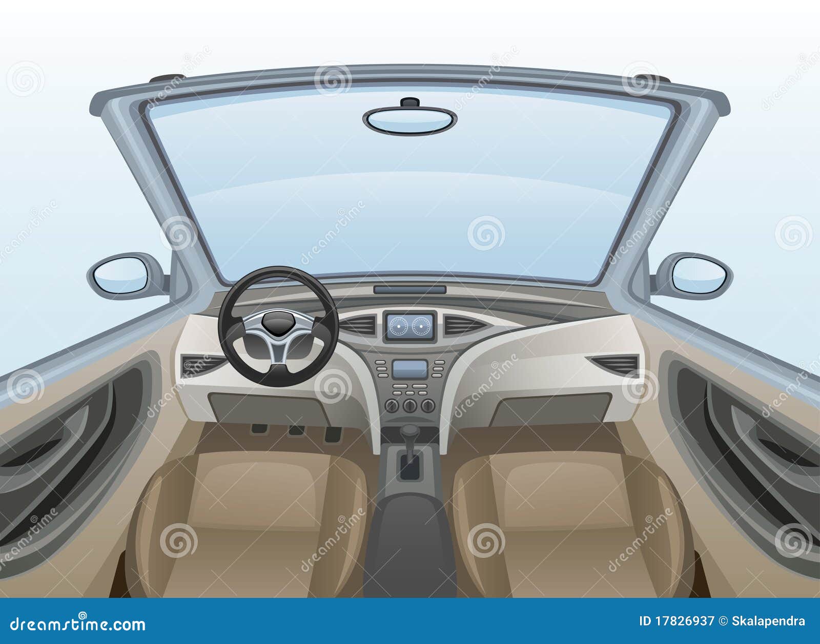 Inside car stock vector. Illustration of cabriolet, salon - 17826937