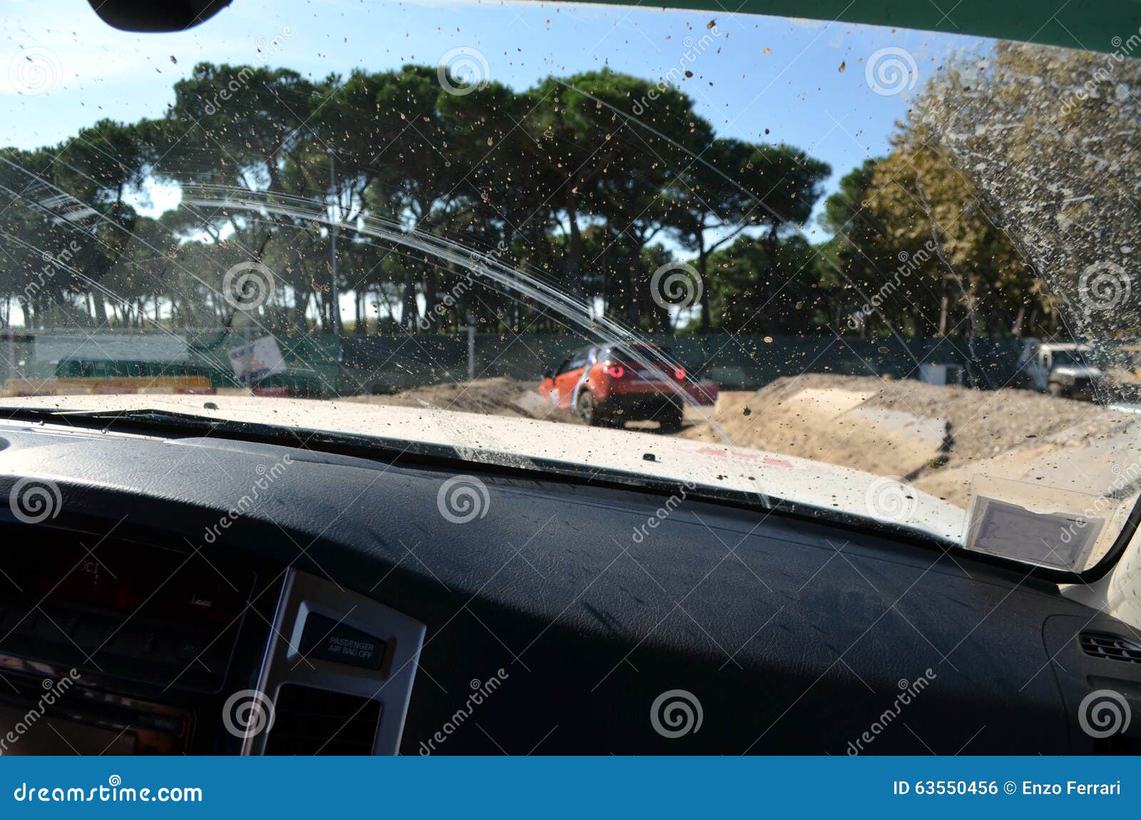 Inside a Car during a 4x4 Off-road Event Stock Photo - Image of roll ...