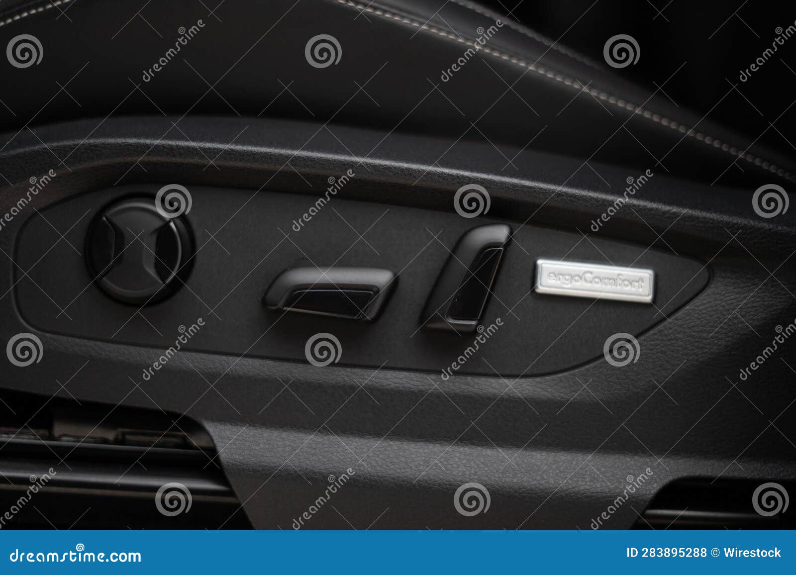 The Inside of a Car, Showing Its Controls and Manual Buttons Editorial ...