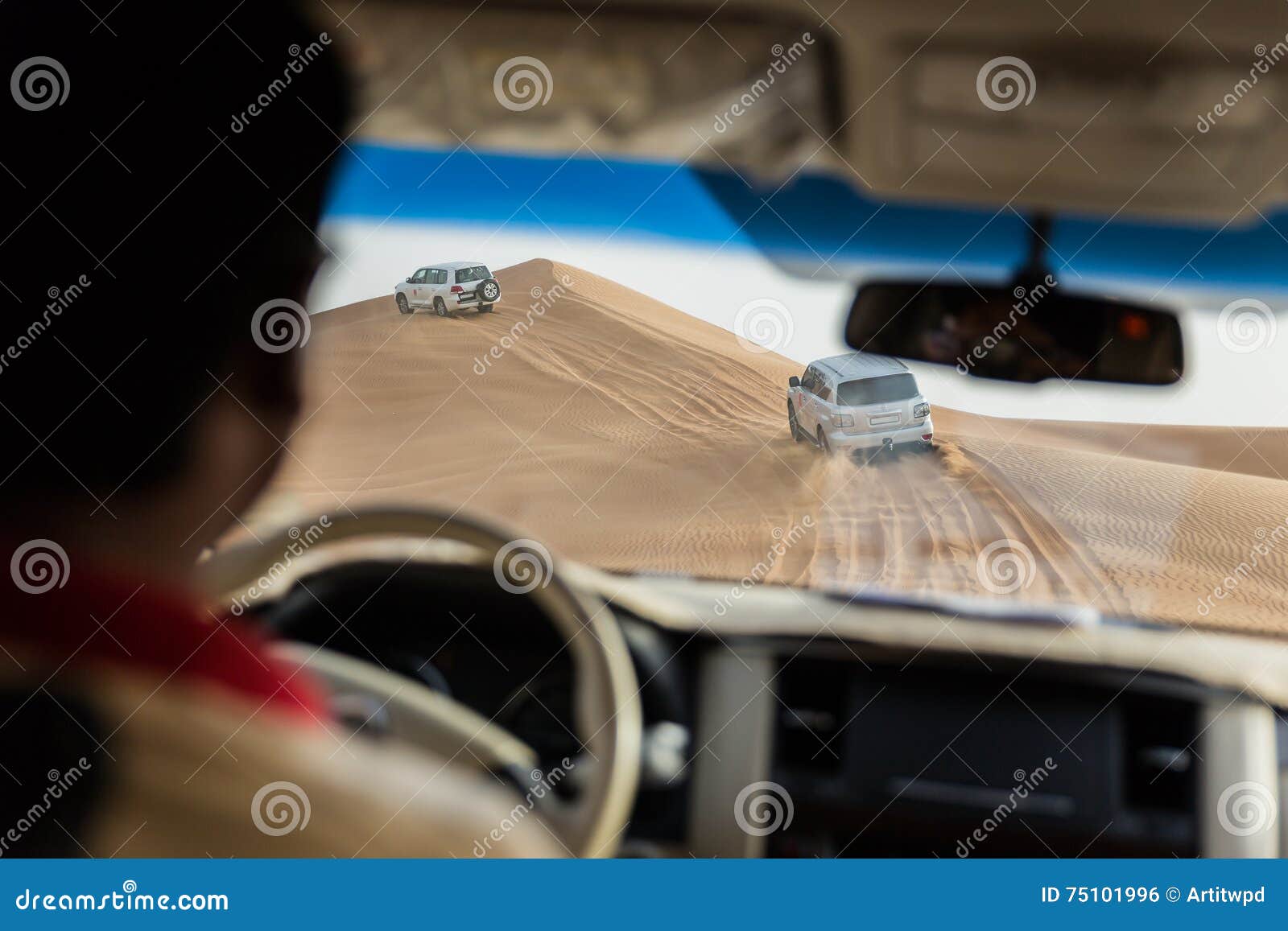 Inside the Car that Travel in the Dune Sand by 4x4 Off Road at Dubai ...
