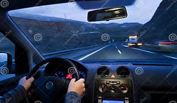 Inside car view stock image. Image of movement, digital - 11826599