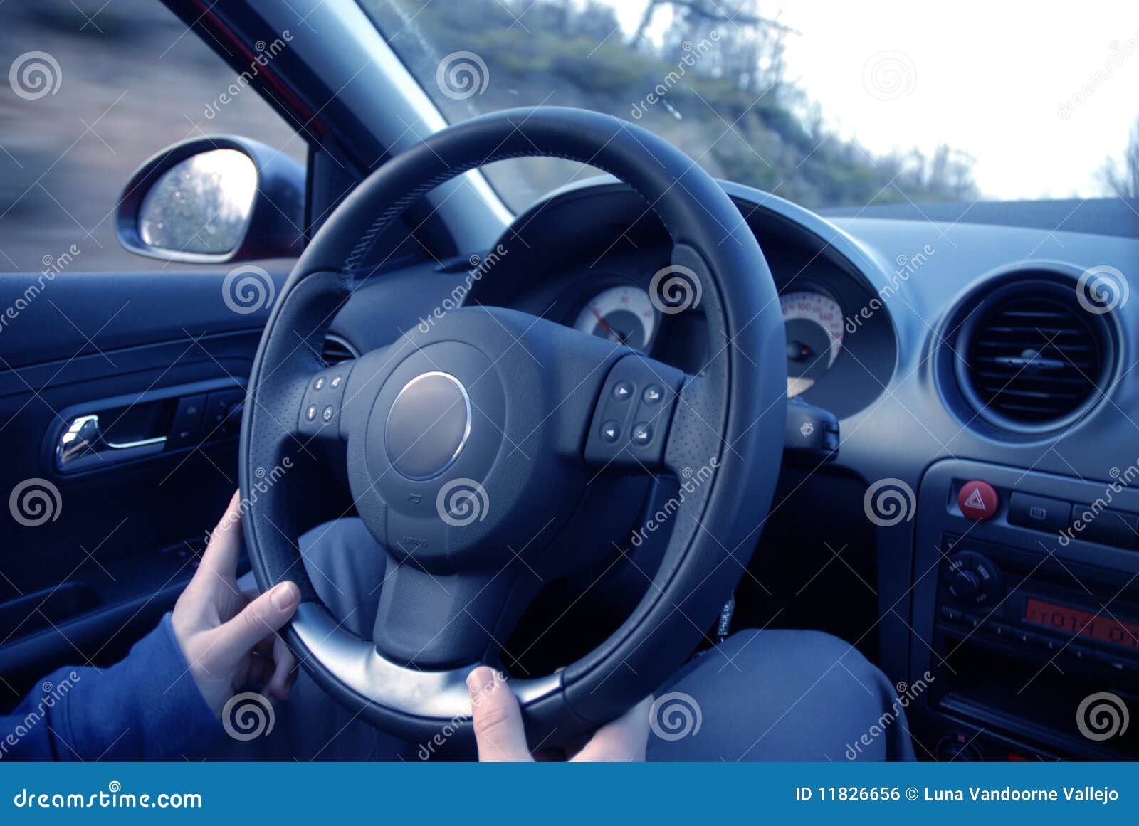 Inside car view stock photo. Image of bright, race, hands - 11826656