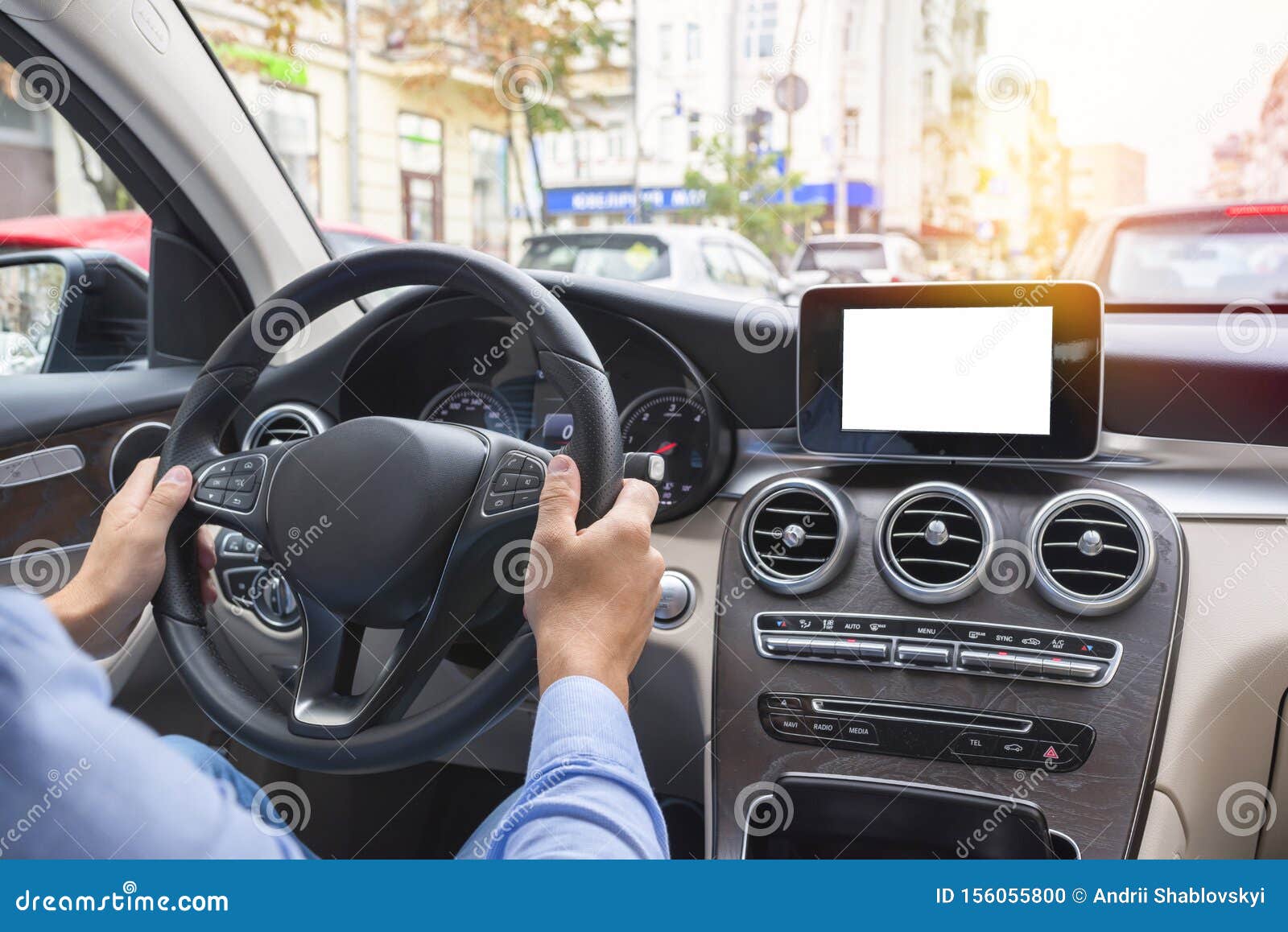 Inside of the Car. View from Inside Car Stock Photo - Image of ...
