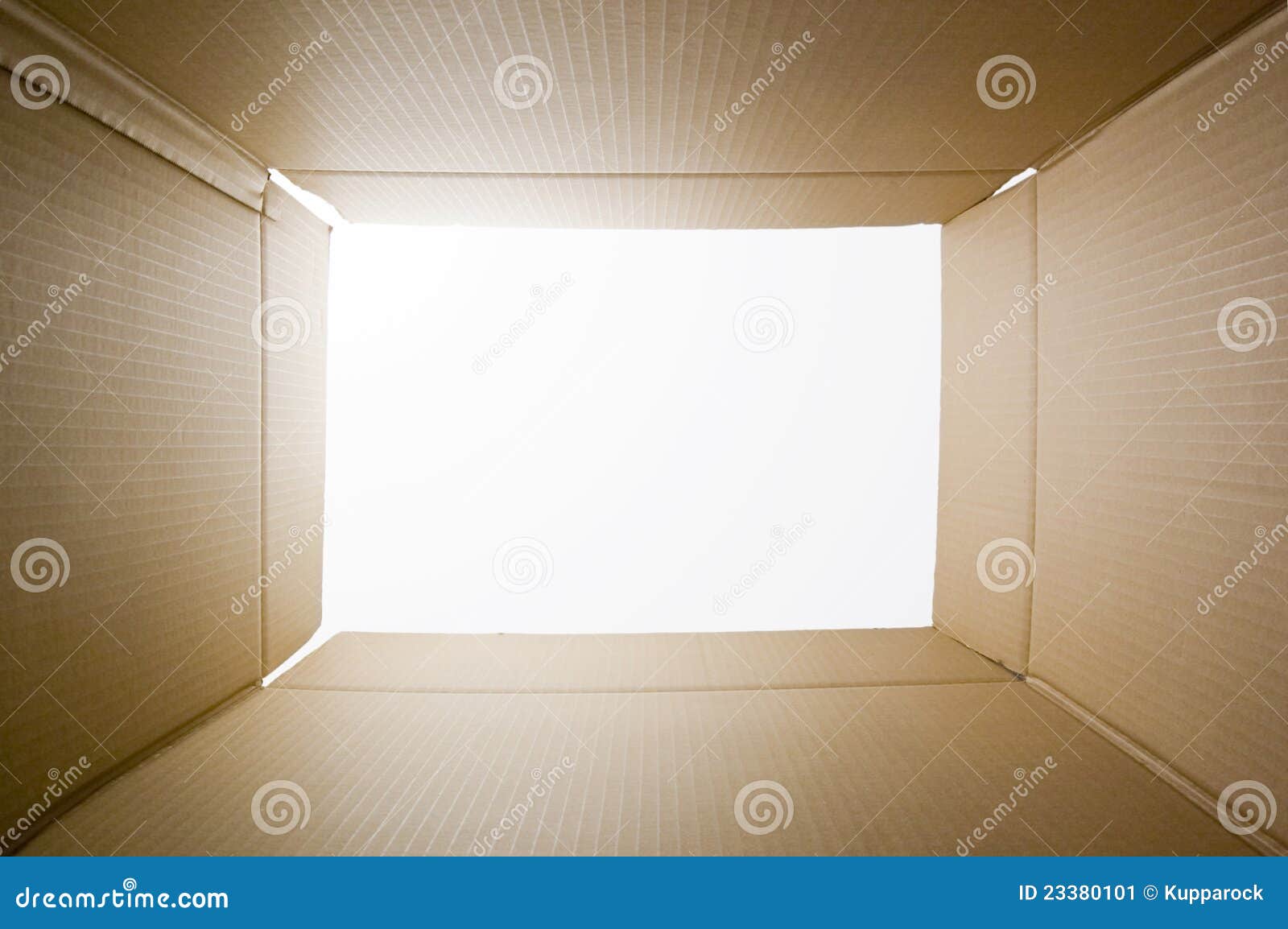 Inside of a cardboard box. stock image. Image of package - 23380101