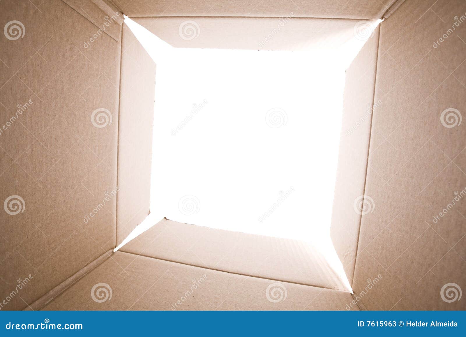 Inside the cardboard box stock image. Image of merchandise - 7615963