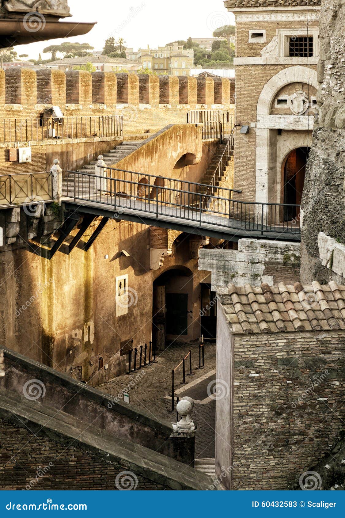 Inside the Castel Sant`Angelo in Rome Stock Image - Image of europe ...