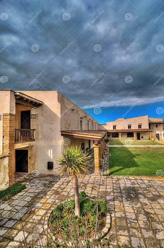 Inside the Castillo De Santa Catalina Stock Photo - Image of horizontal ...