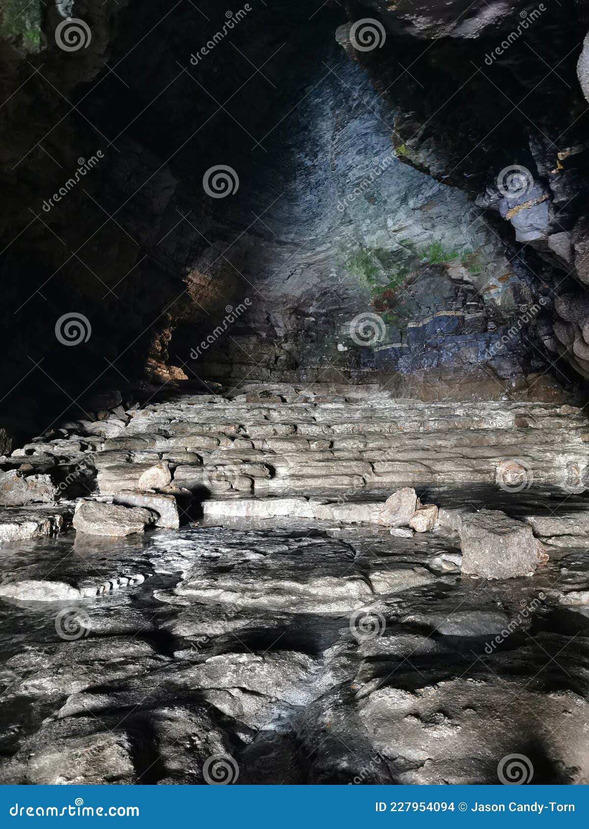 Inside the Cave on the Beach Stock Photo - Image of terrain, geology ...