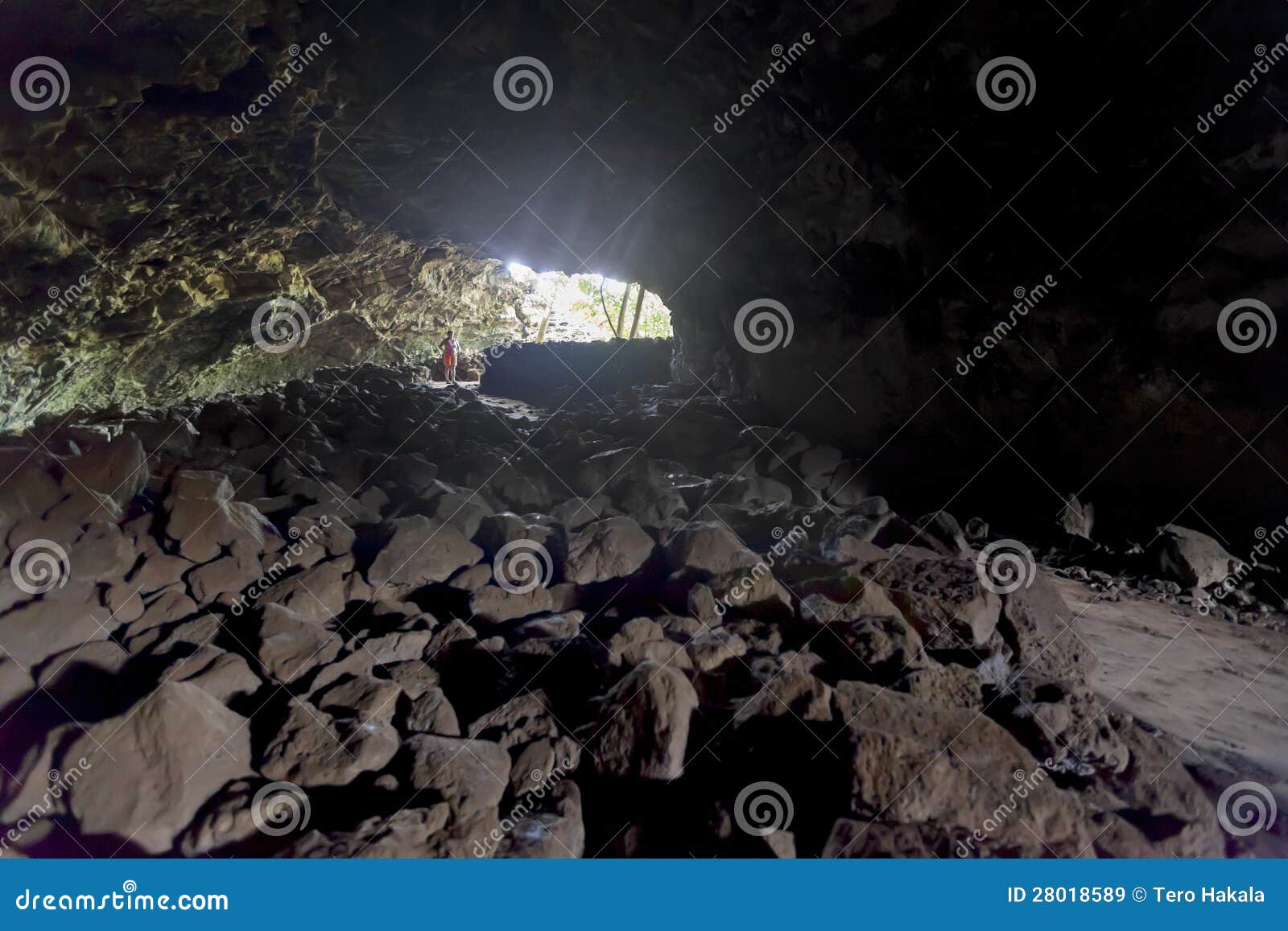 Inside a Cave in Easter Island Stock Image - Image of dark, pascua ...