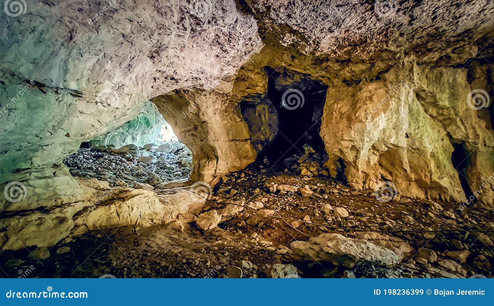 Inside of a Cave in the Mountain. Stock Image - Image of light, hole ...