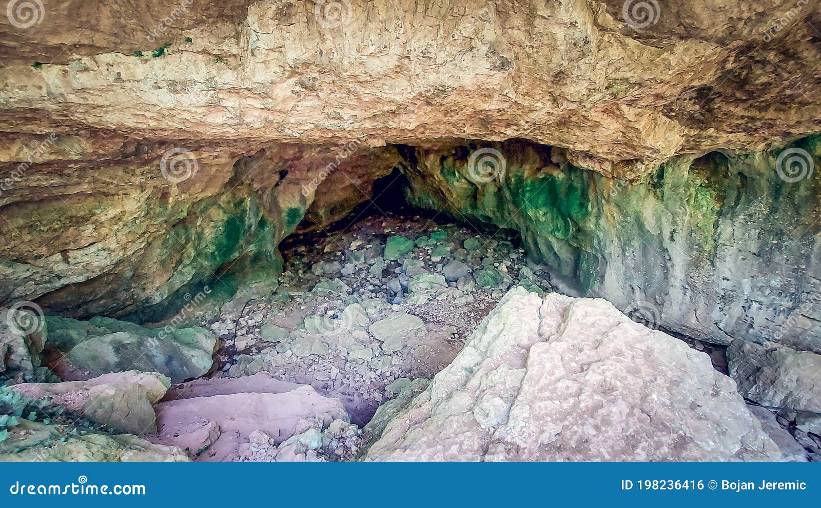 Inside of a Cave in the Mountain. Stock Photo - Image of earth, exit ...