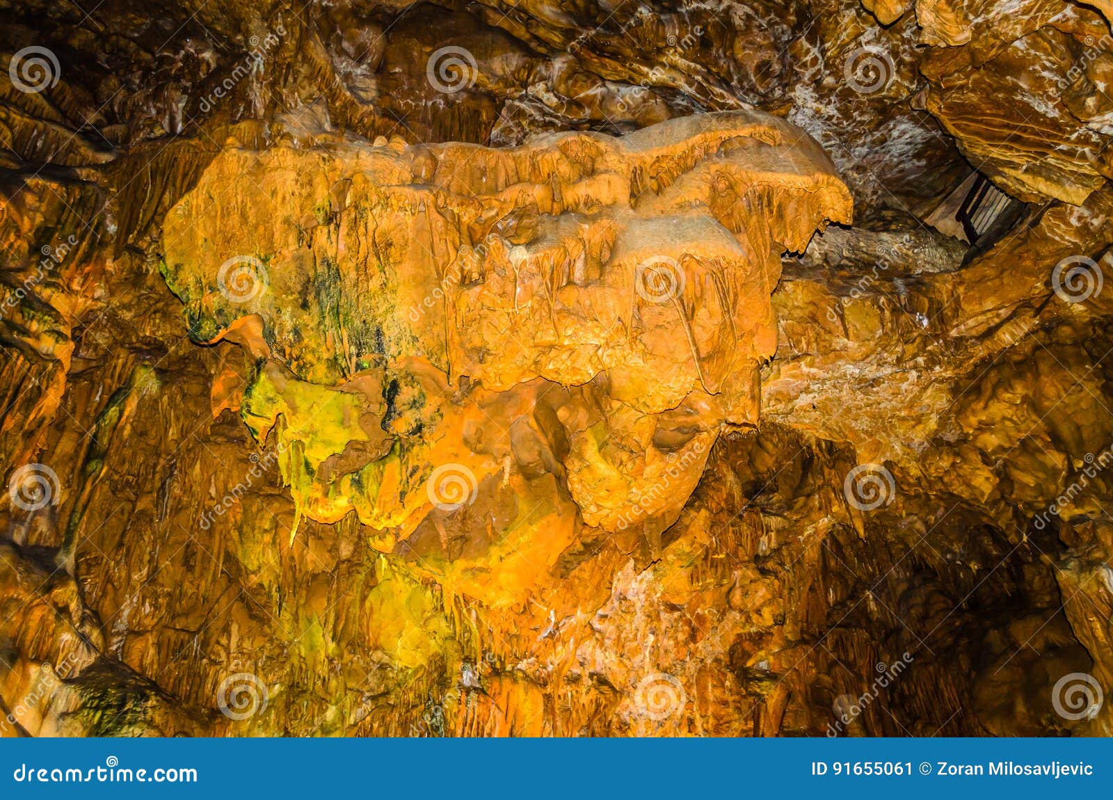 The inside of the cave stock image. Image of interior - 91655061