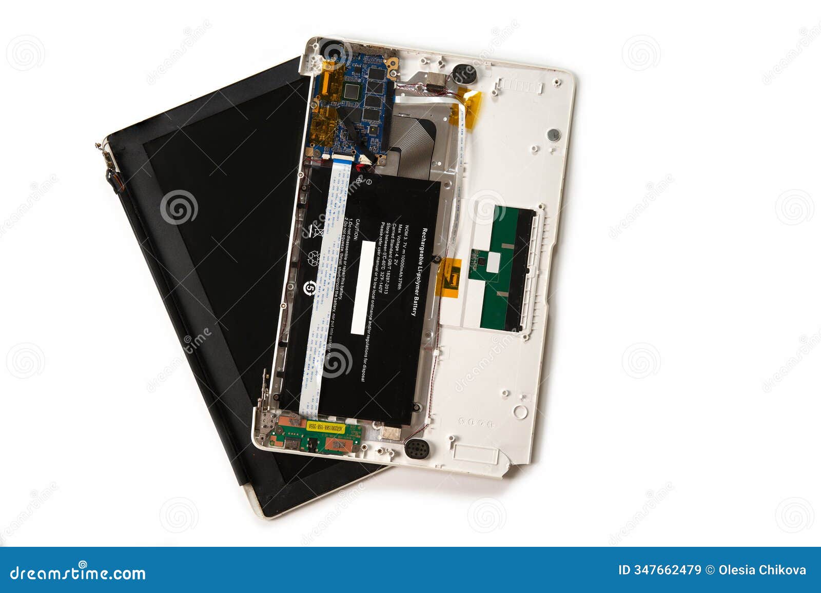 The Inside of a Cell Phone with the Screen Removed Stock Image - Image ...
