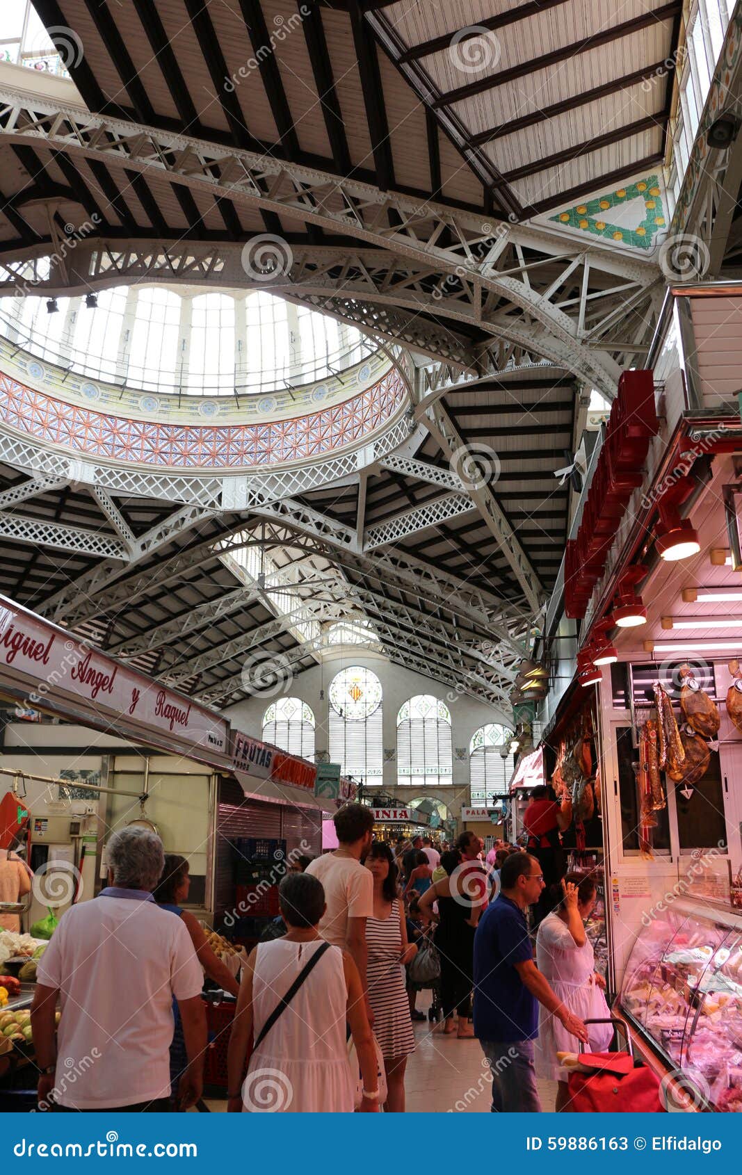 Inside the Central Market of Valencia Editorial Stock Photo - Image of ...