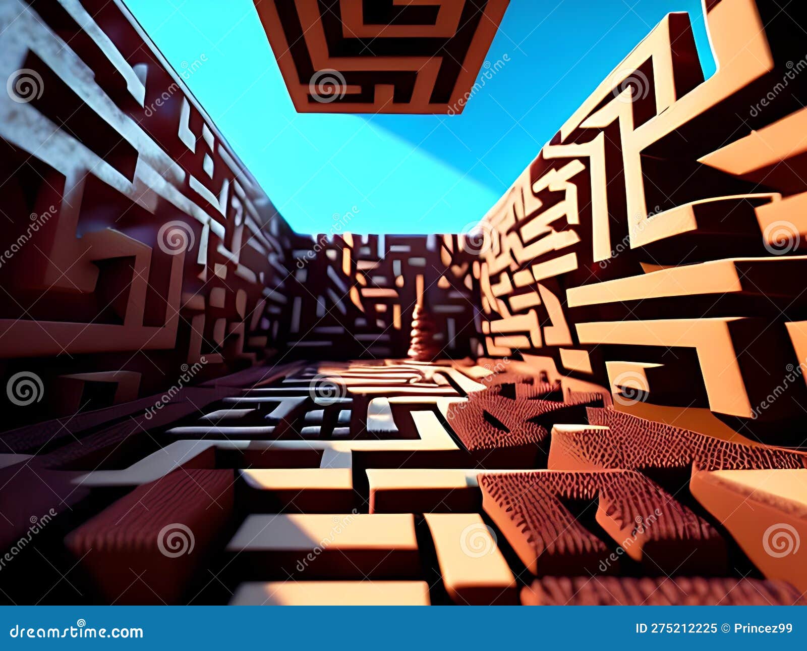 Inside the Chocolate Labyrinth Stock Illustration - Illustration of ...