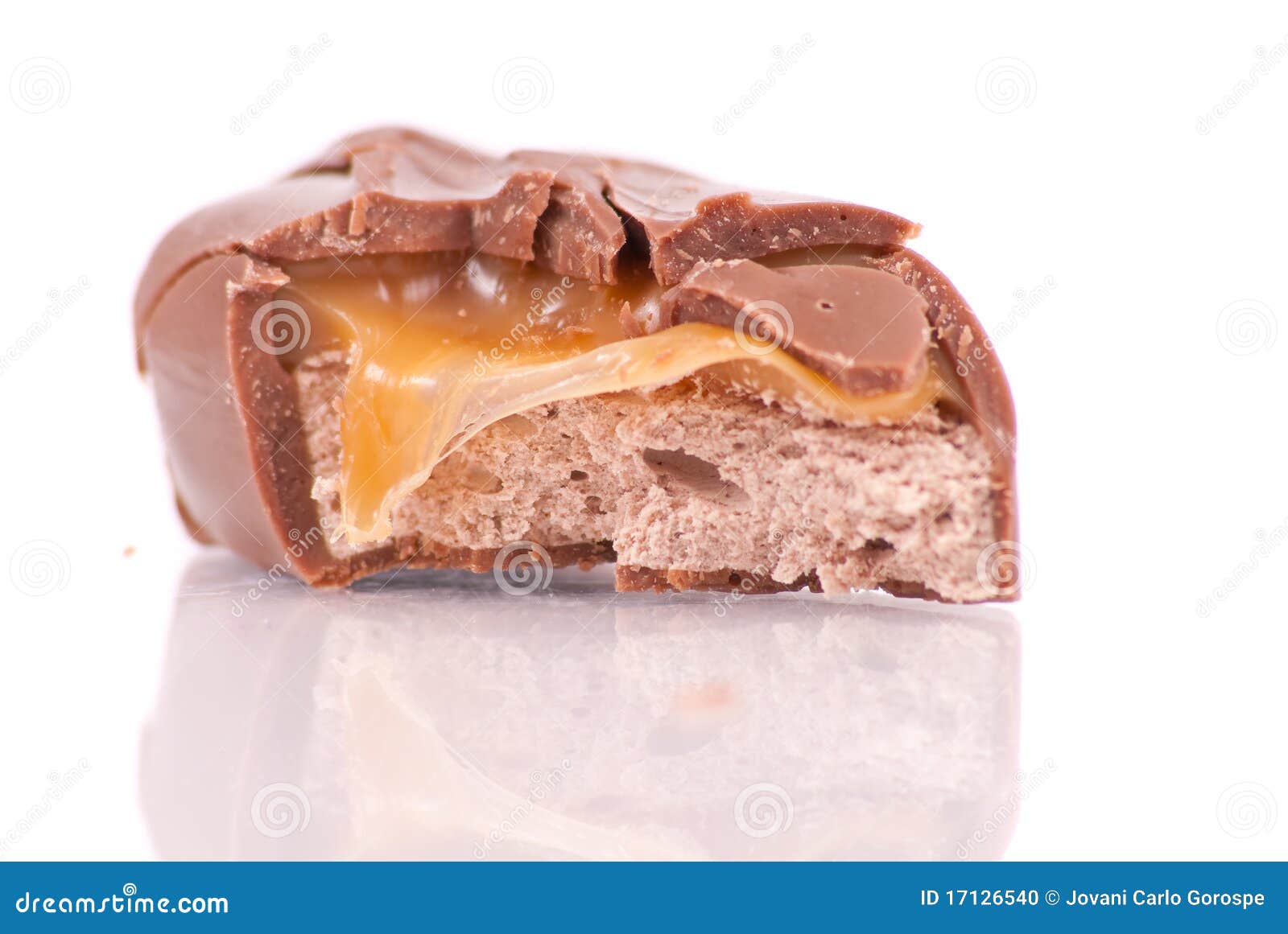 Inside of a Chocolate Snack Stock Photo - Image of nougat, bite: 17126540