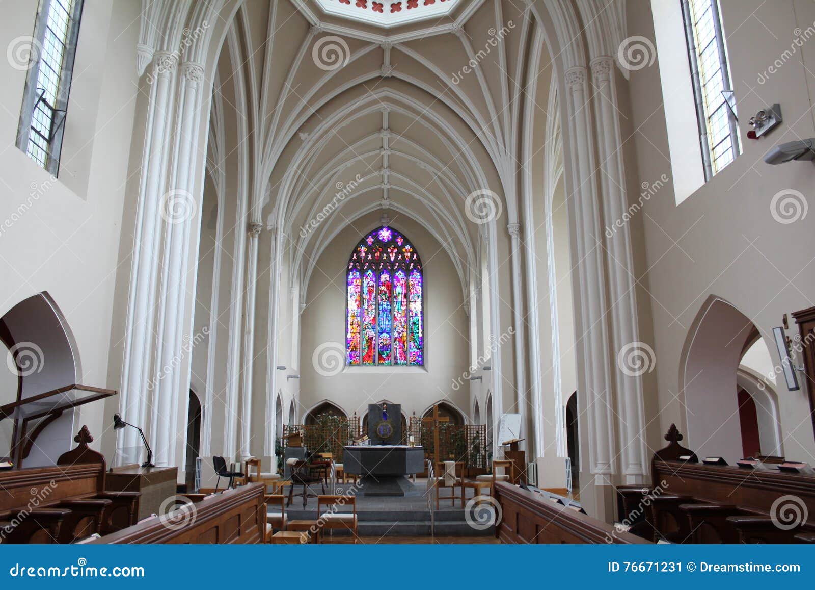 Inside of a church stock image. Image of dome, glass - 76671231