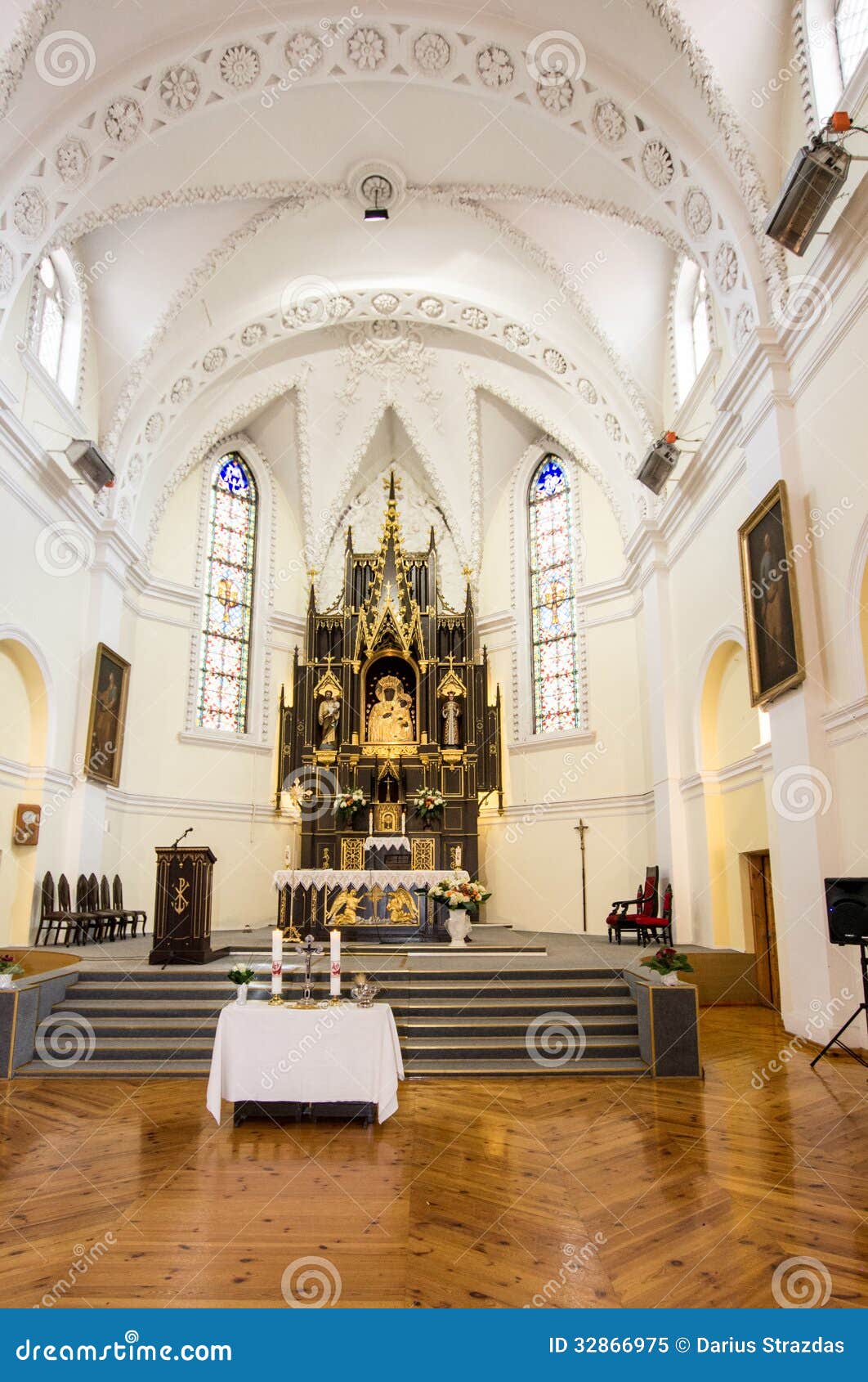 Inside of a church editorial image. Image of glass, church - 32866975