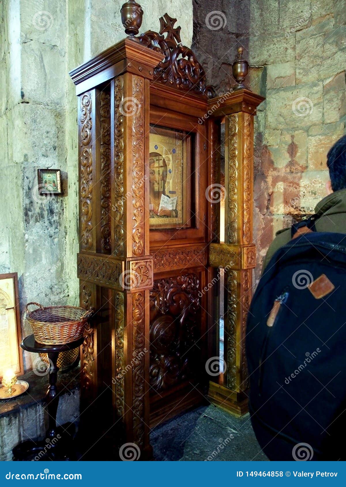 Inside the Church of Mtskheta Jvari Monastery in Georgia Stock Photo ...