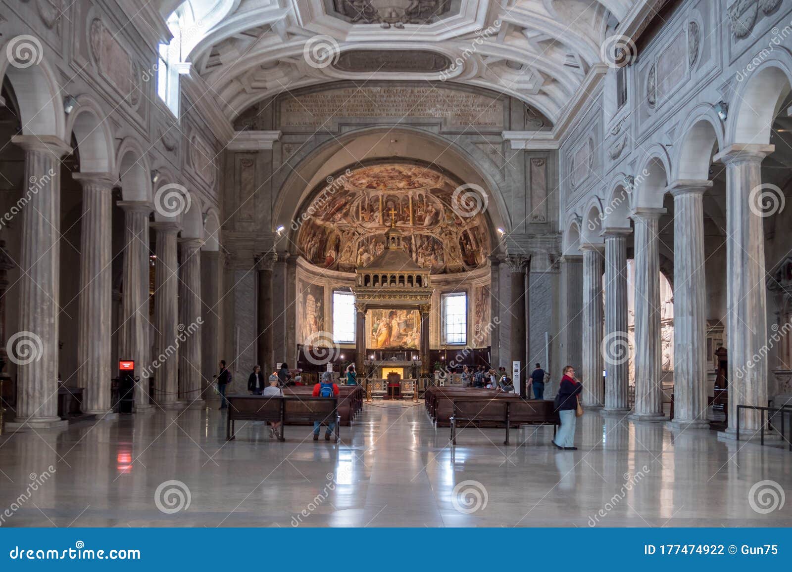 Inside of the Church of Saint Peter in Chains in Rome, Inside There is ...