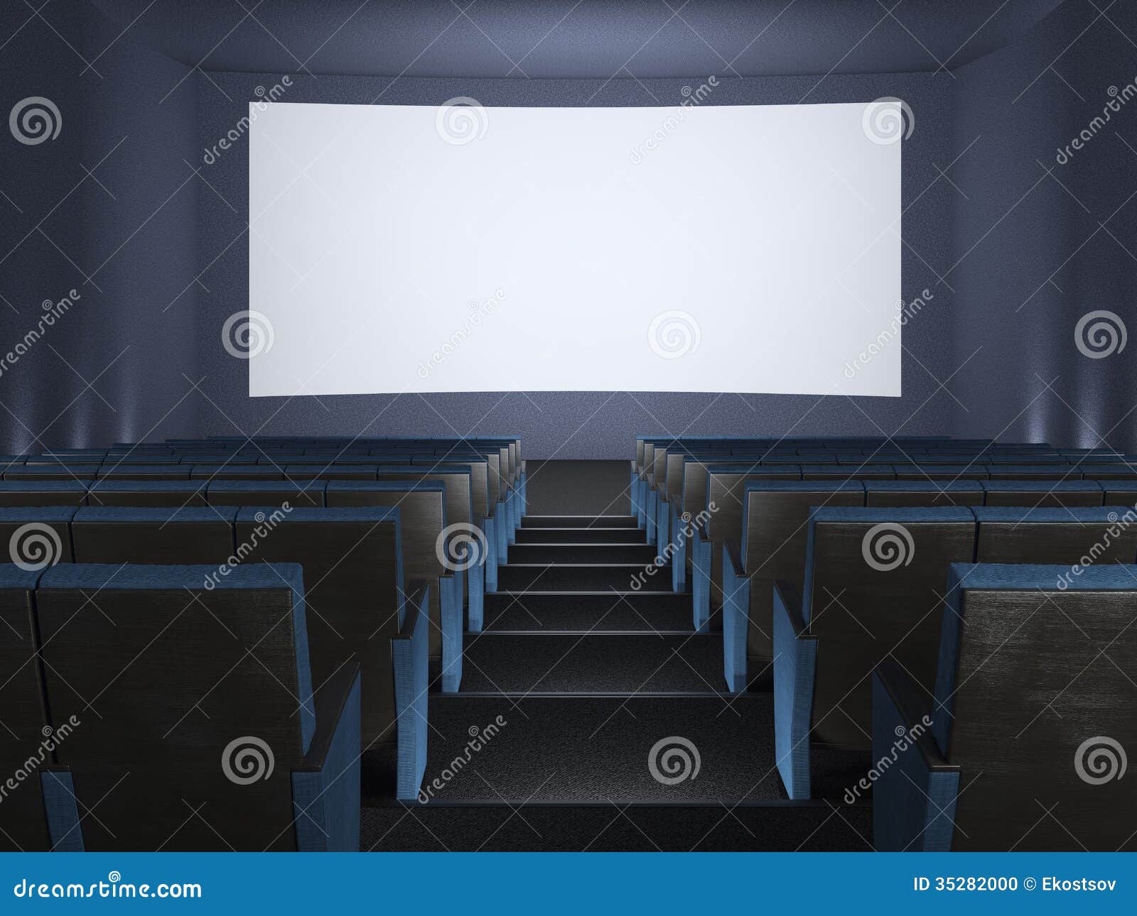 Inside of the cinema. stock photo. Image of auditorium - 35282000