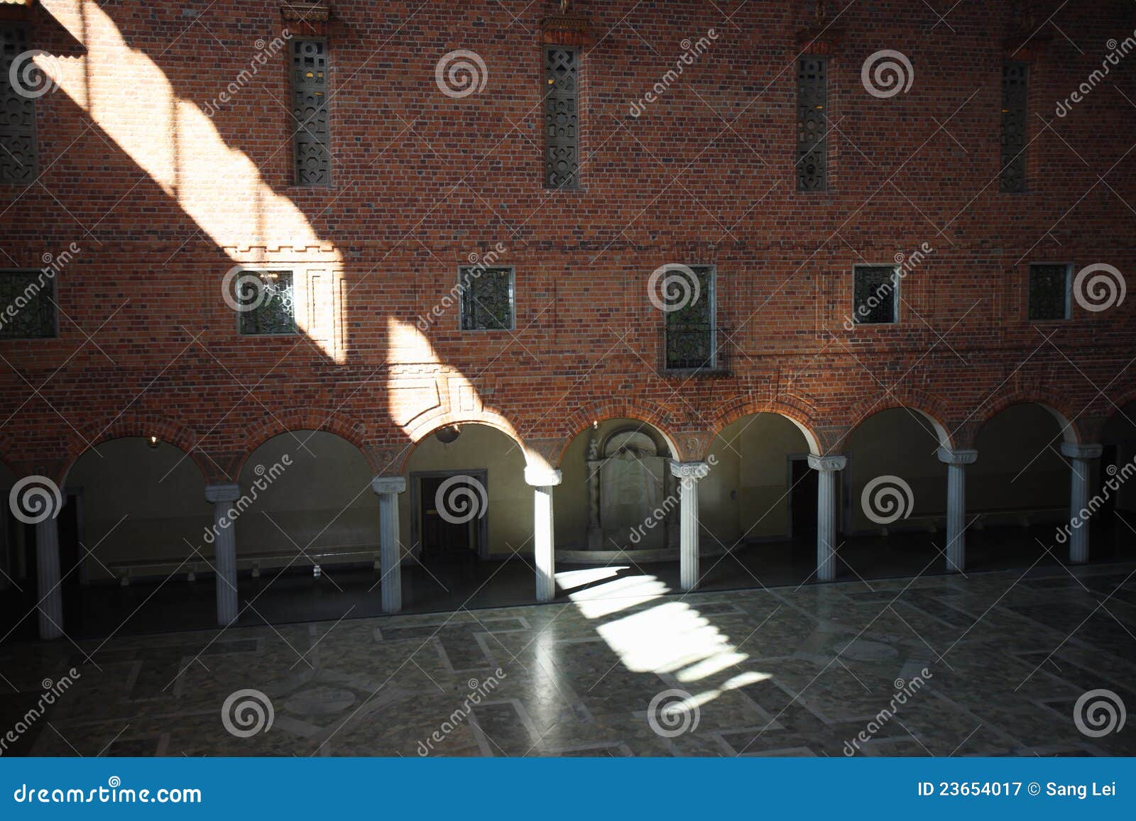 Inside City Hall of Stockholm Stock Image - Image of sunlight, inside ...