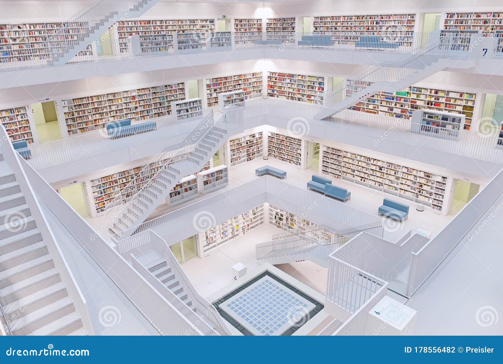 Inside the City Library, Stuttgart Editorial Photography - Image of ...