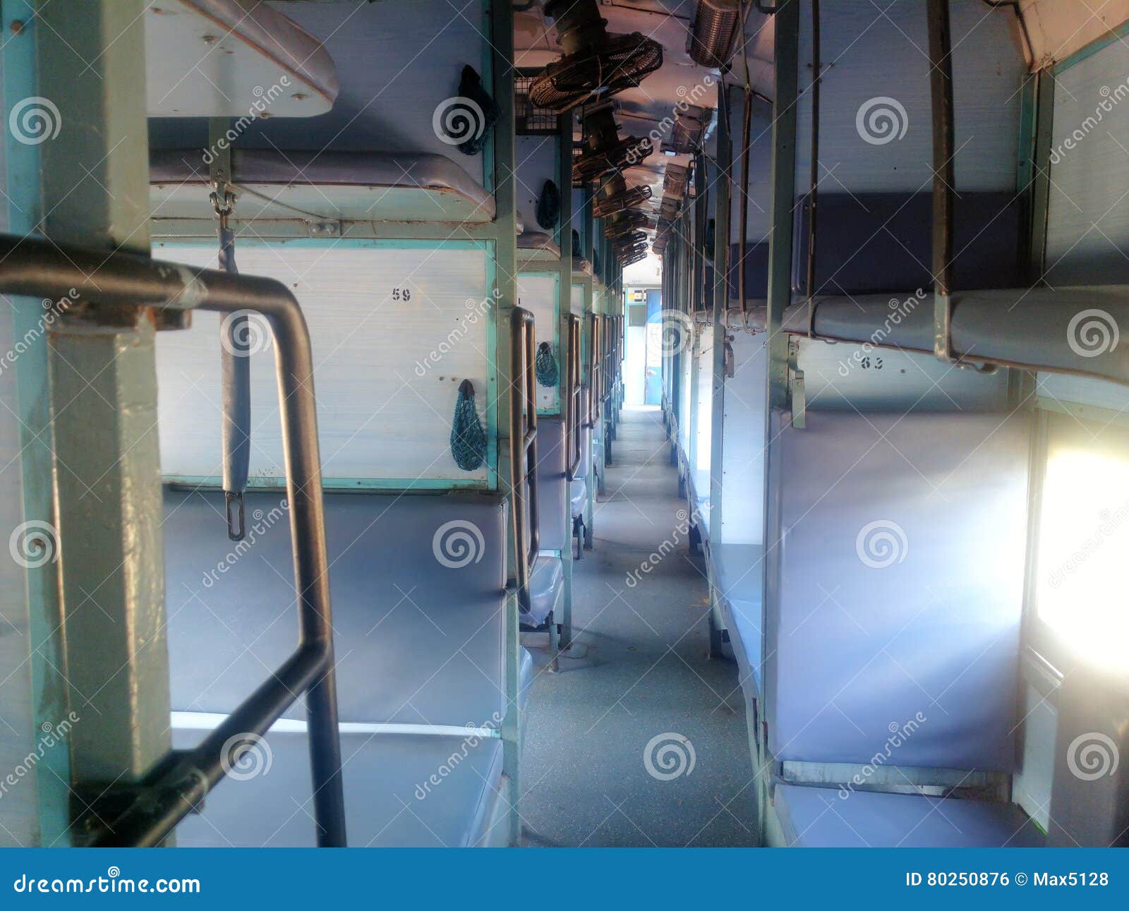 Inside Classical Indian Passenger Train Stock Photo - Image of flat ...