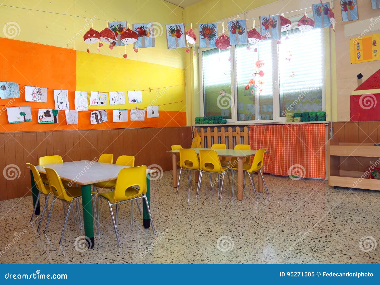 Inside a Classroom of a Kindergarden without People Stock Image - Image ...