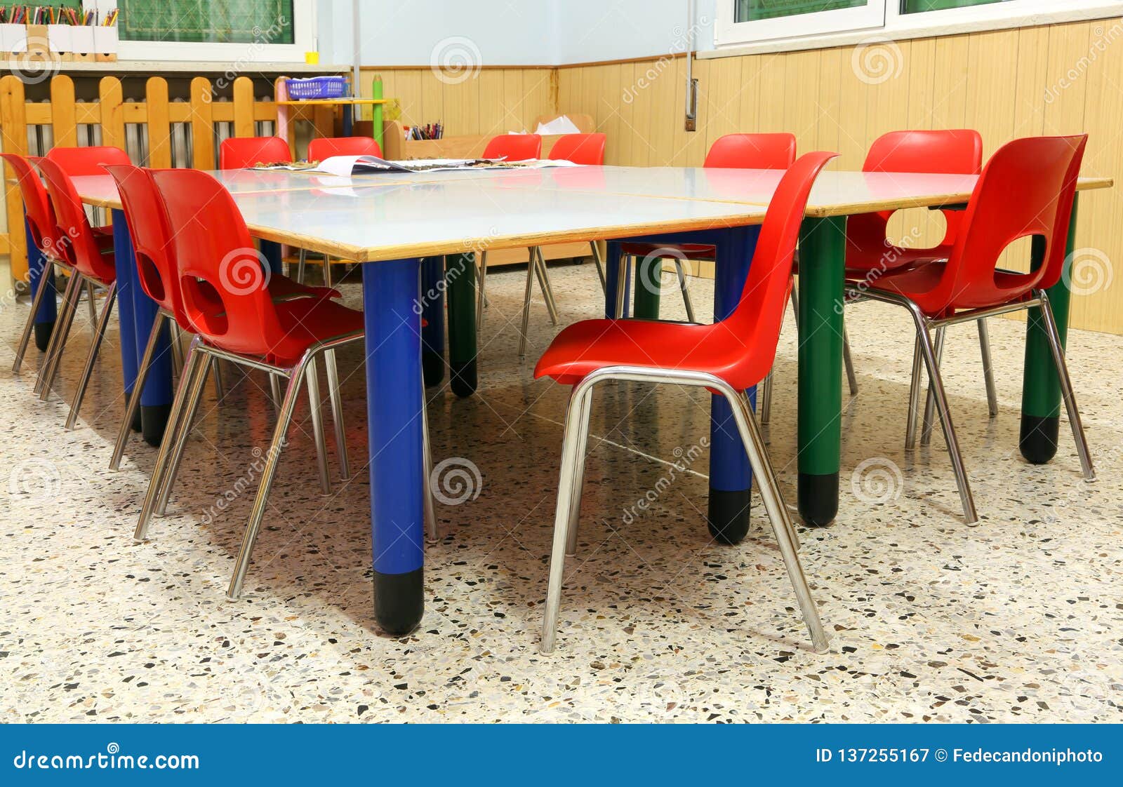 Inside a Classroom of a Preschool Stock Image - Image of center ...