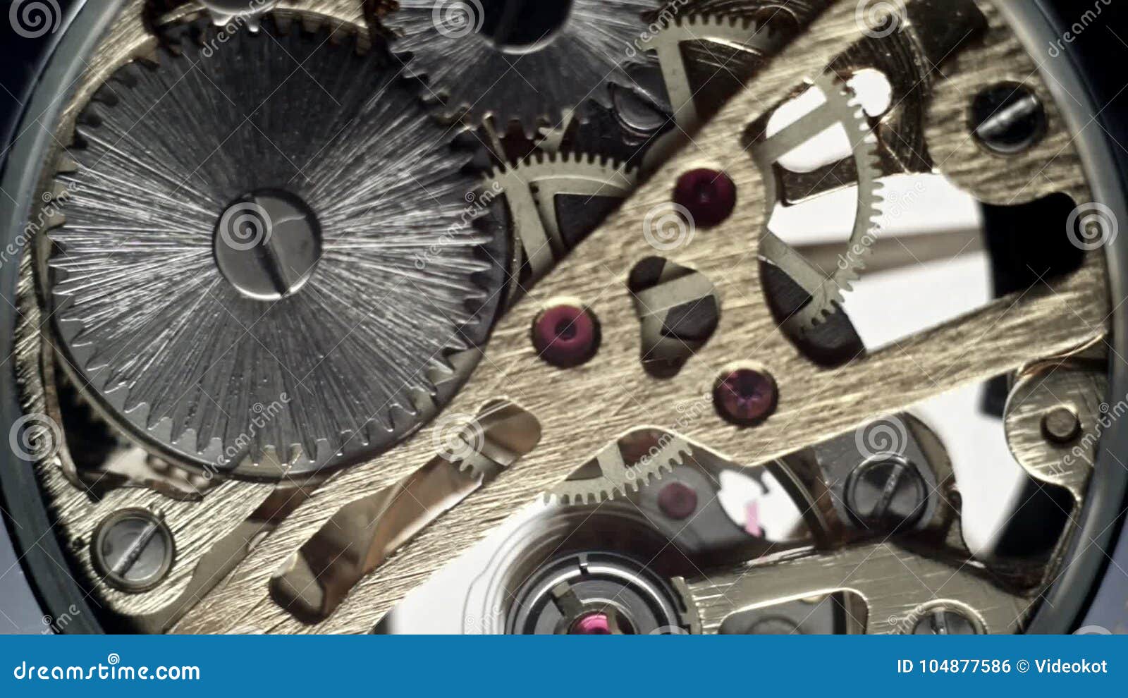 The Inside Clockwork of a Wristwatch Stock Footage - Video of machinery ...