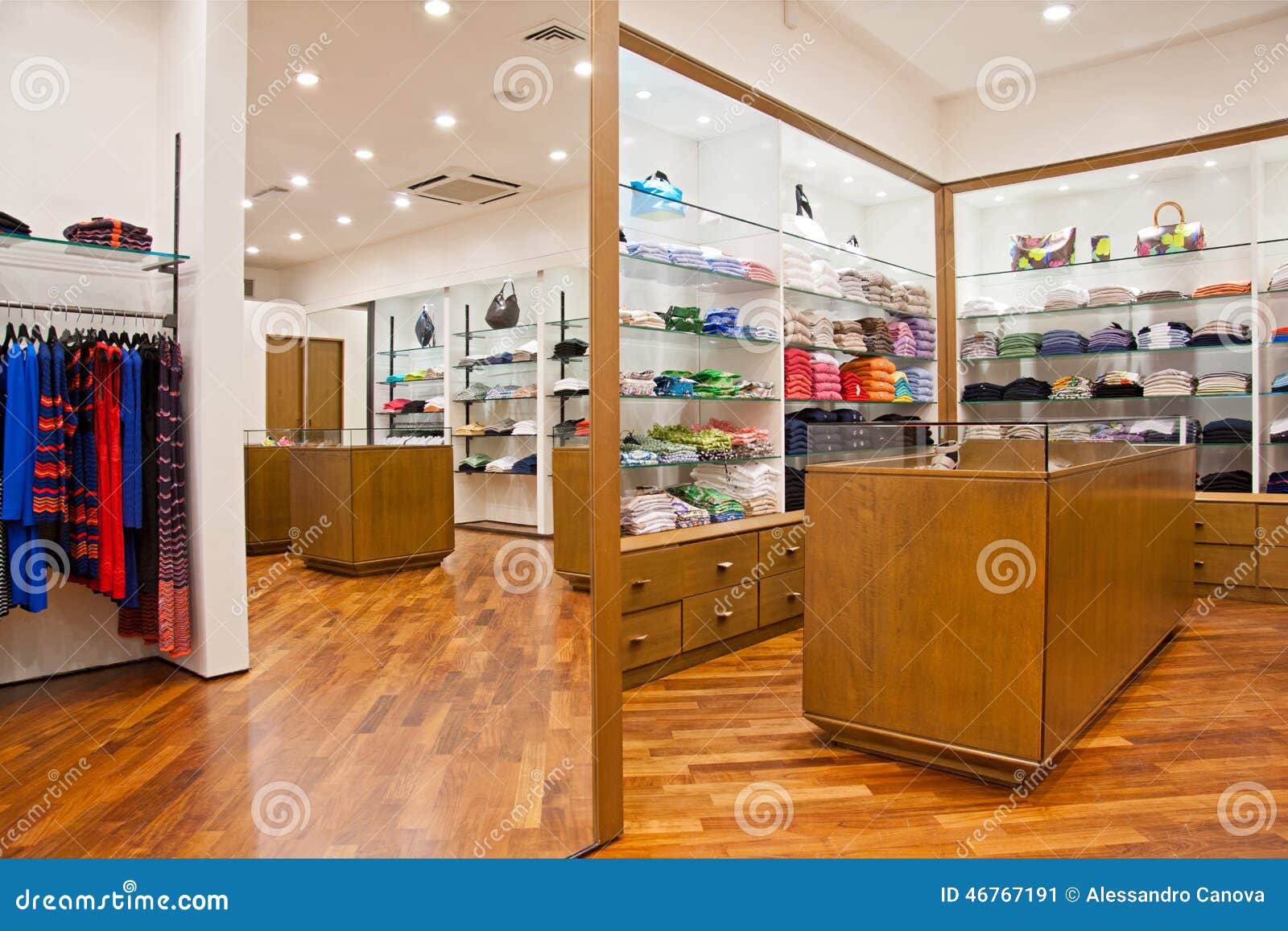 Inside of a clothes shop stock image. Image of fashion - 46767191