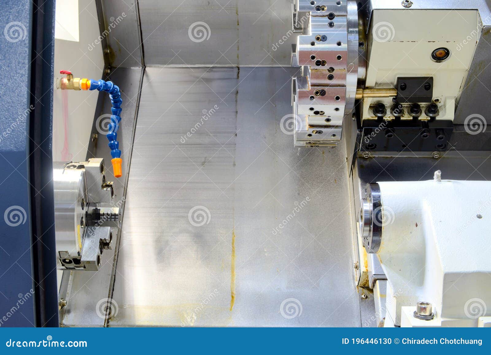Inside CNC Lathe Machine on Factory Stock Photo - Image of holder ...