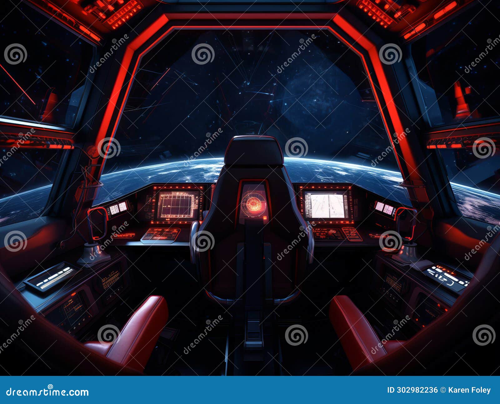 Inside Cockpit Can See Pilots And All Flight Instrument And Equipment ...