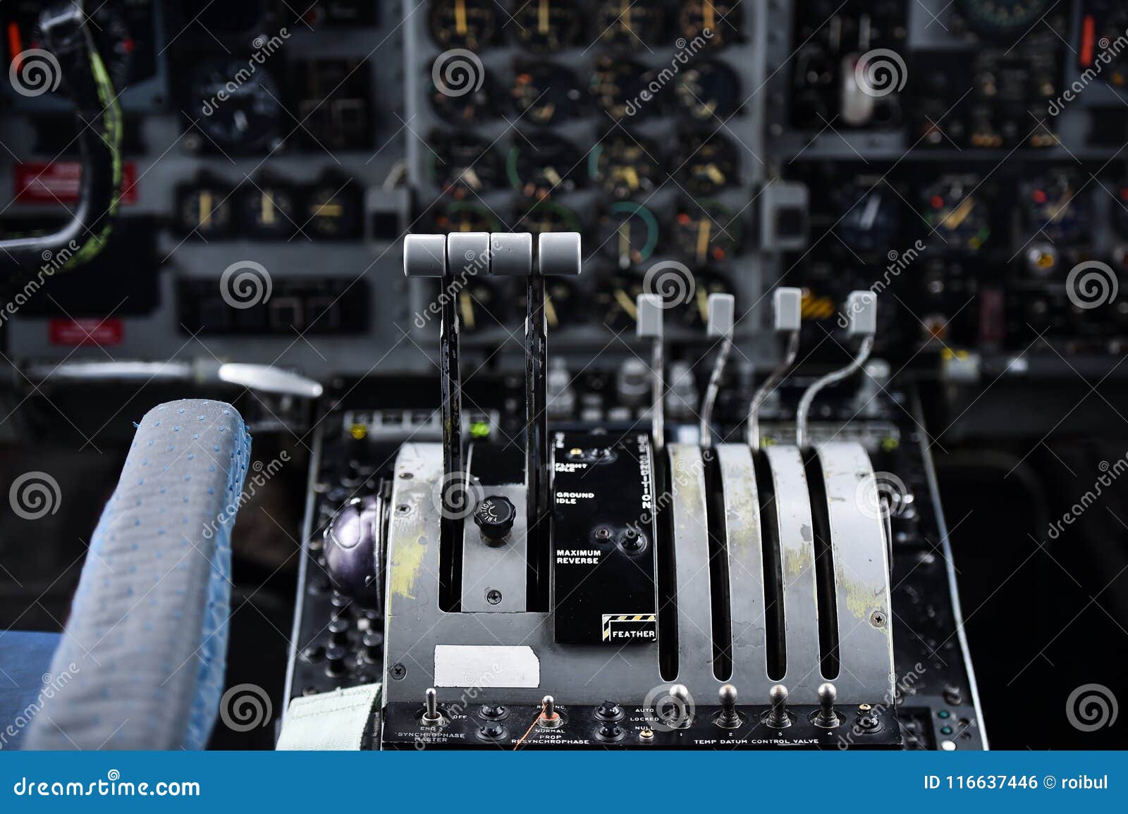 Inside the Cockpit of a Military Plane Stock Photo - Image of army ...