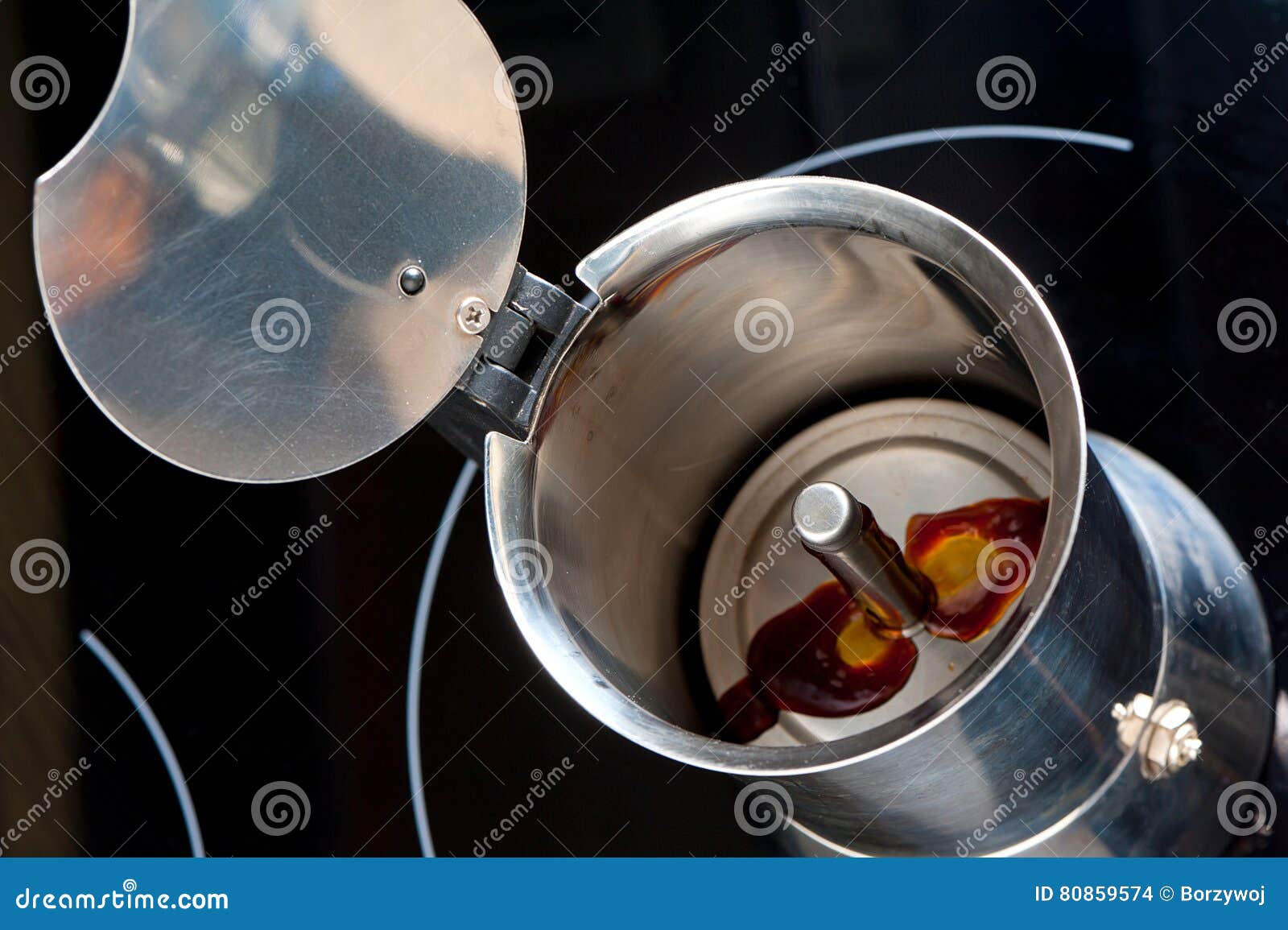 Inside coffee pot stock photo. Image of inside, aluminum - 80859574