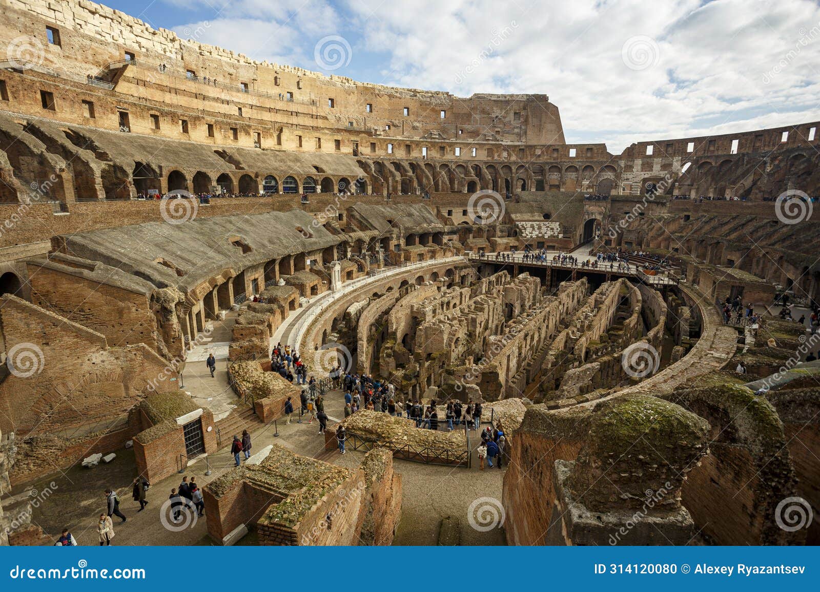 Inside the Coliseum in Rome Stock Photo - Image of culture, destination ...