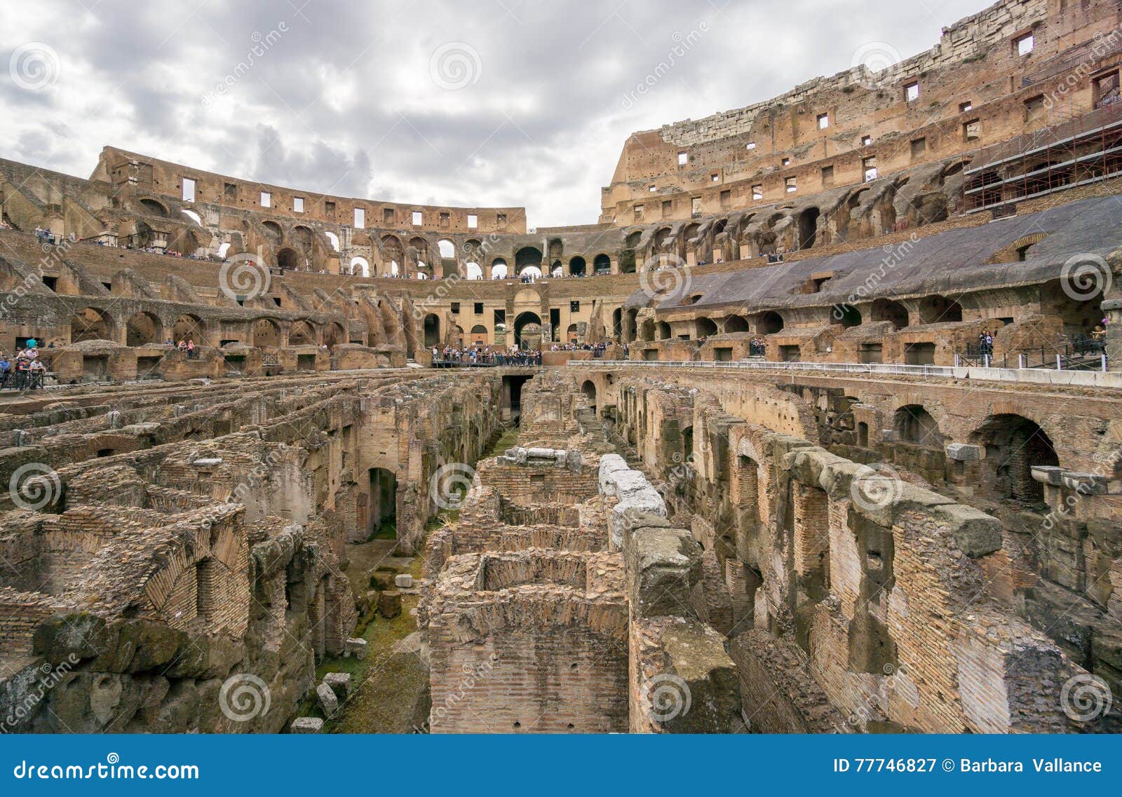 Inside the Coliseum, Rome, in Summer Stock Image - Image of landmark ...