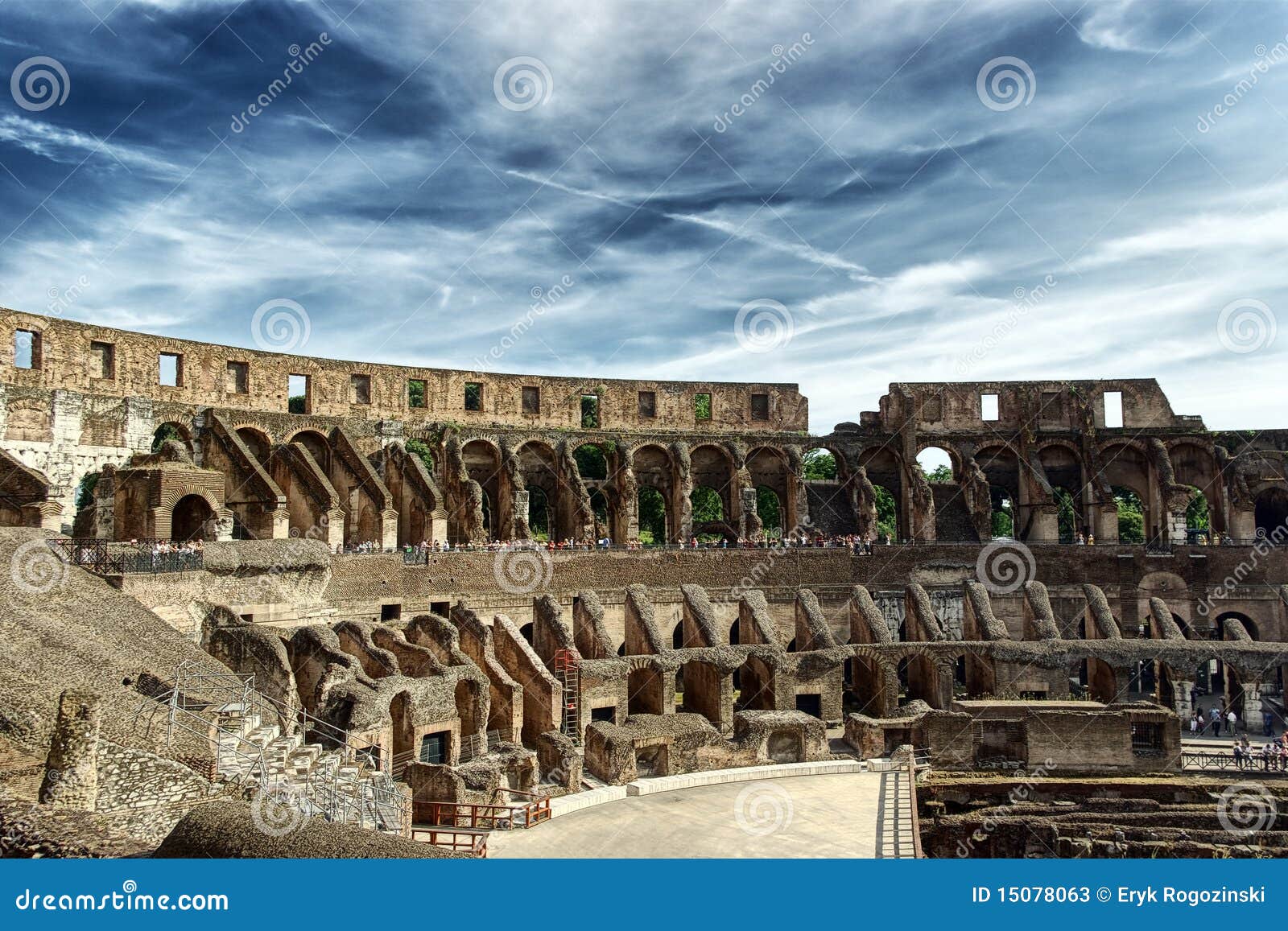 Inside of Colosseum stock image. Image of traditional - 15078063